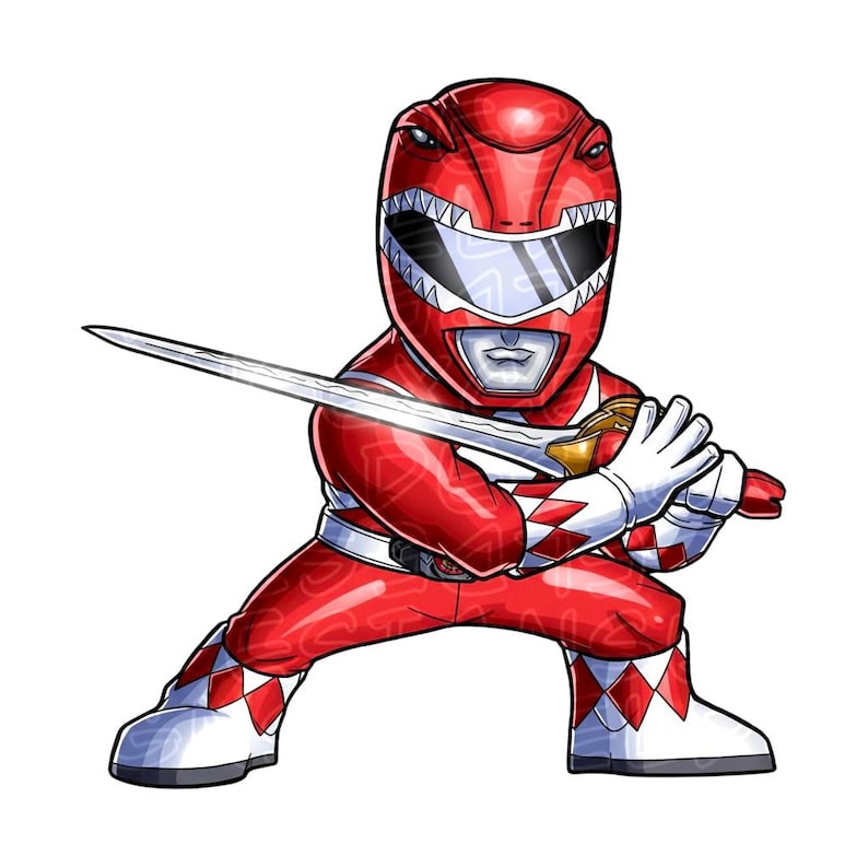 POWER RANGERS Chibi (mighty Morphin) PNG File Bundle. (digital Download ...