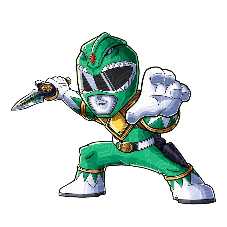 POWER RANGERS Chibi (mighty Morphin) PNG File Bundle. (digital Download ...