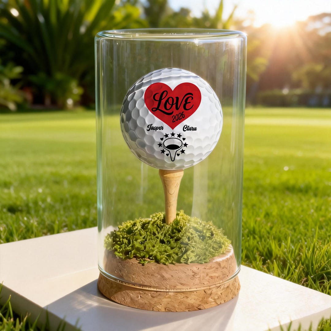 Valentine Swing Together,couples Golf Love,custom Romantic Golf ...