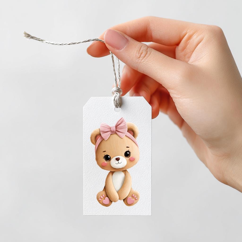 Pink Teddy Bear Clipart Set: Watercolor Nursery Art Digital Download - Etsy