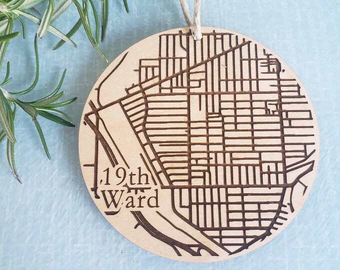 19th Ward, Ornament, Map, Street Art, Wooden Ornament, Town, Rochester ...
