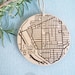 19th Ward Ornament Map Street Art Wooden Ornament Town - Etsy