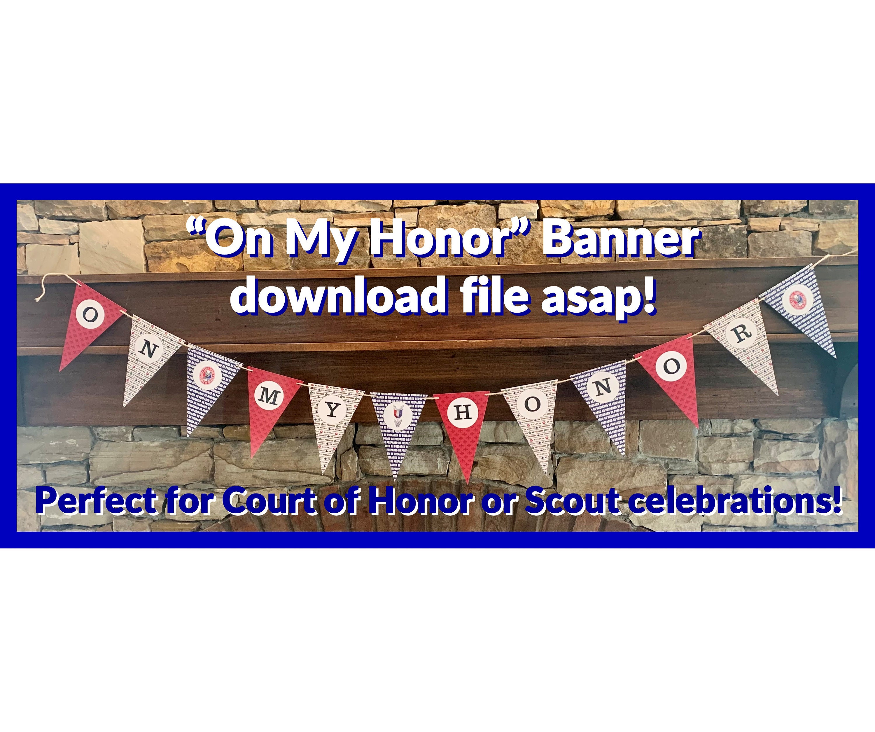 NEW "on My Honor" Banner #1 - Digital or Printed Options - Etsy