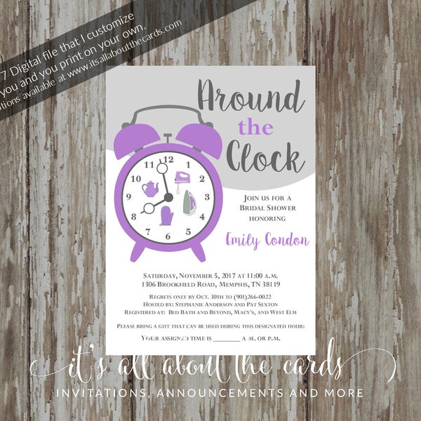 Purple Digital Clock - Etsy