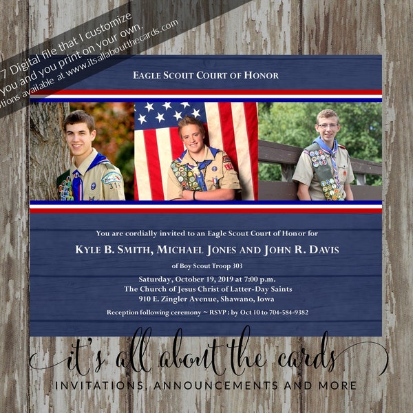 Digital Eagle Scout Invitations - Etsy