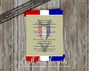 Eagle Scout Court of Honor Invitations-opportunity Blue Photo Design-digital File - Etsy