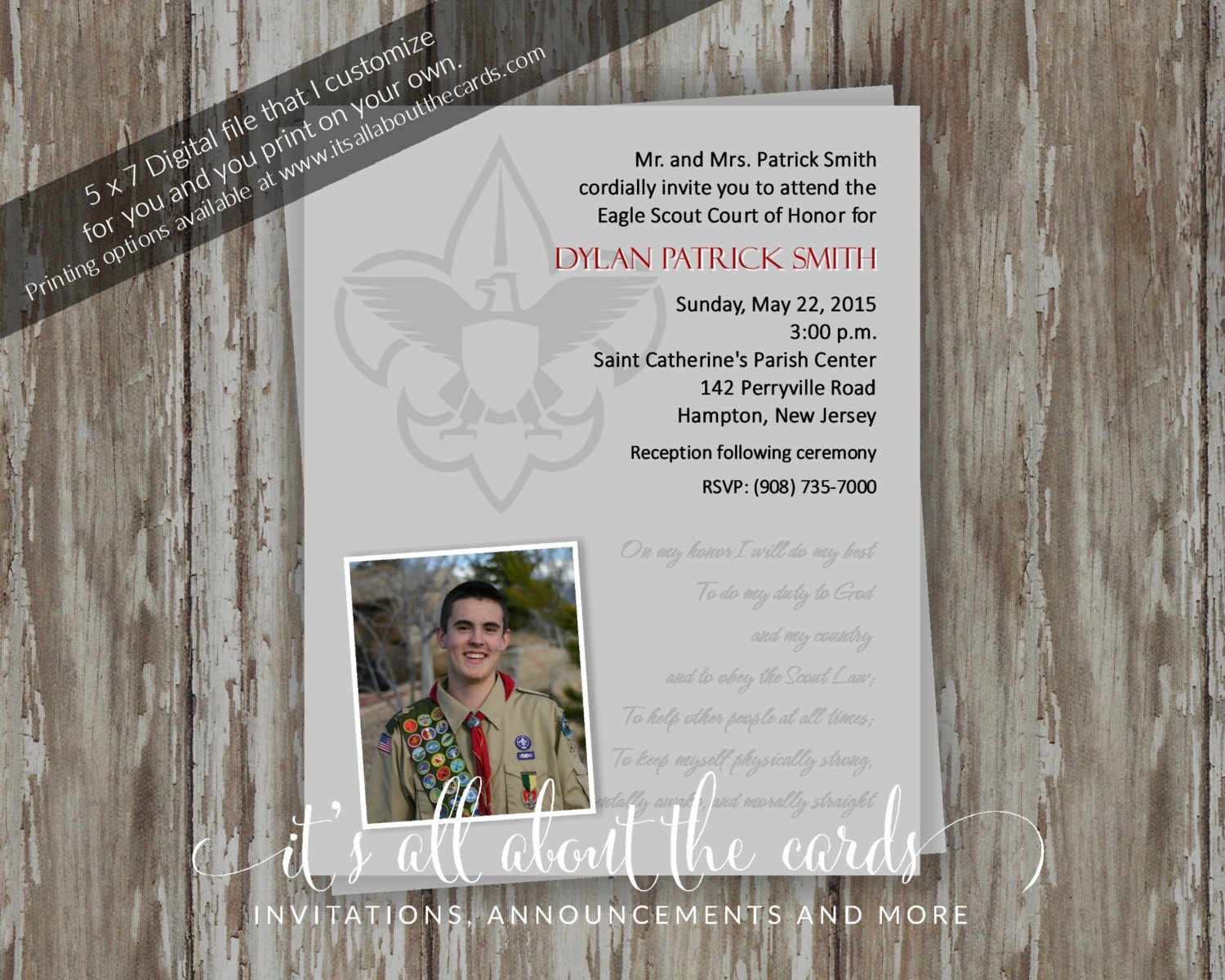 Printable Eagle Scout Invitations