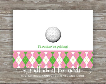 Golf Note Cards | Etsy