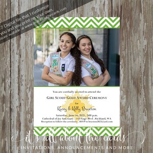 Girl Scout Gold Award Invitations - "journey-photo" - Etsy