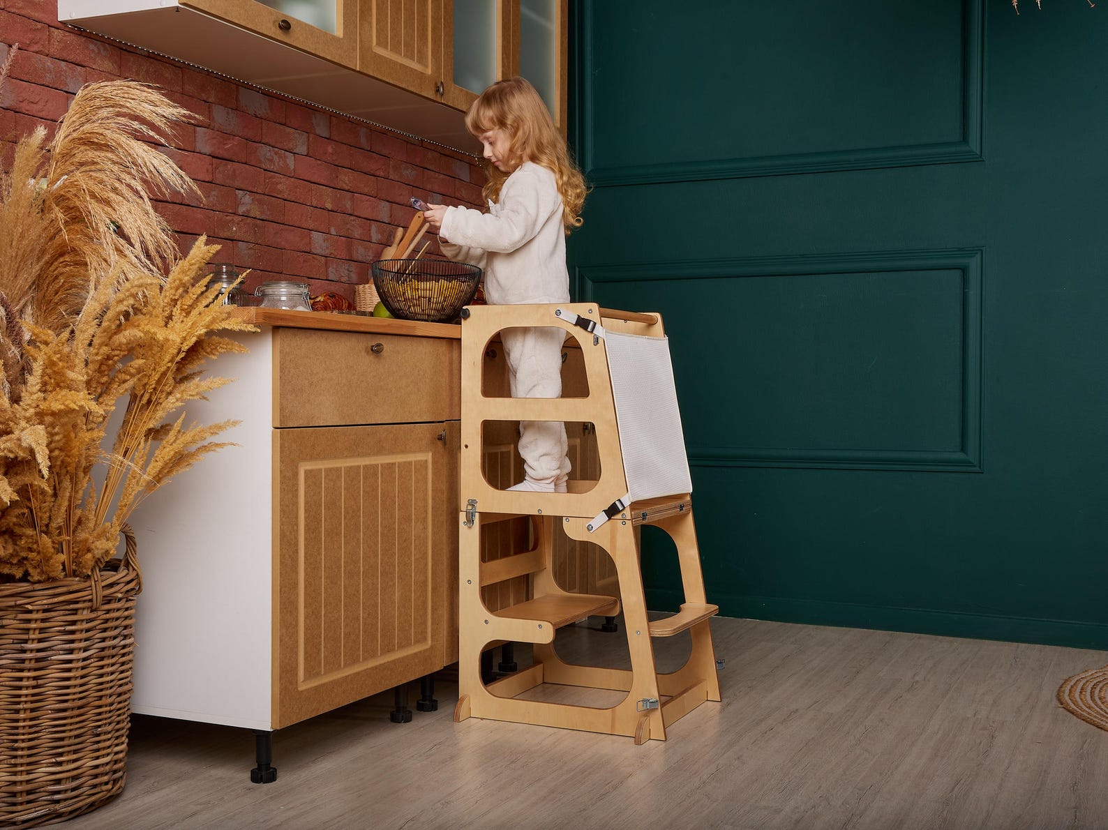Toddler Tower - Table With Back, Kitchen Tower Foldable, Kitchen Stool ...