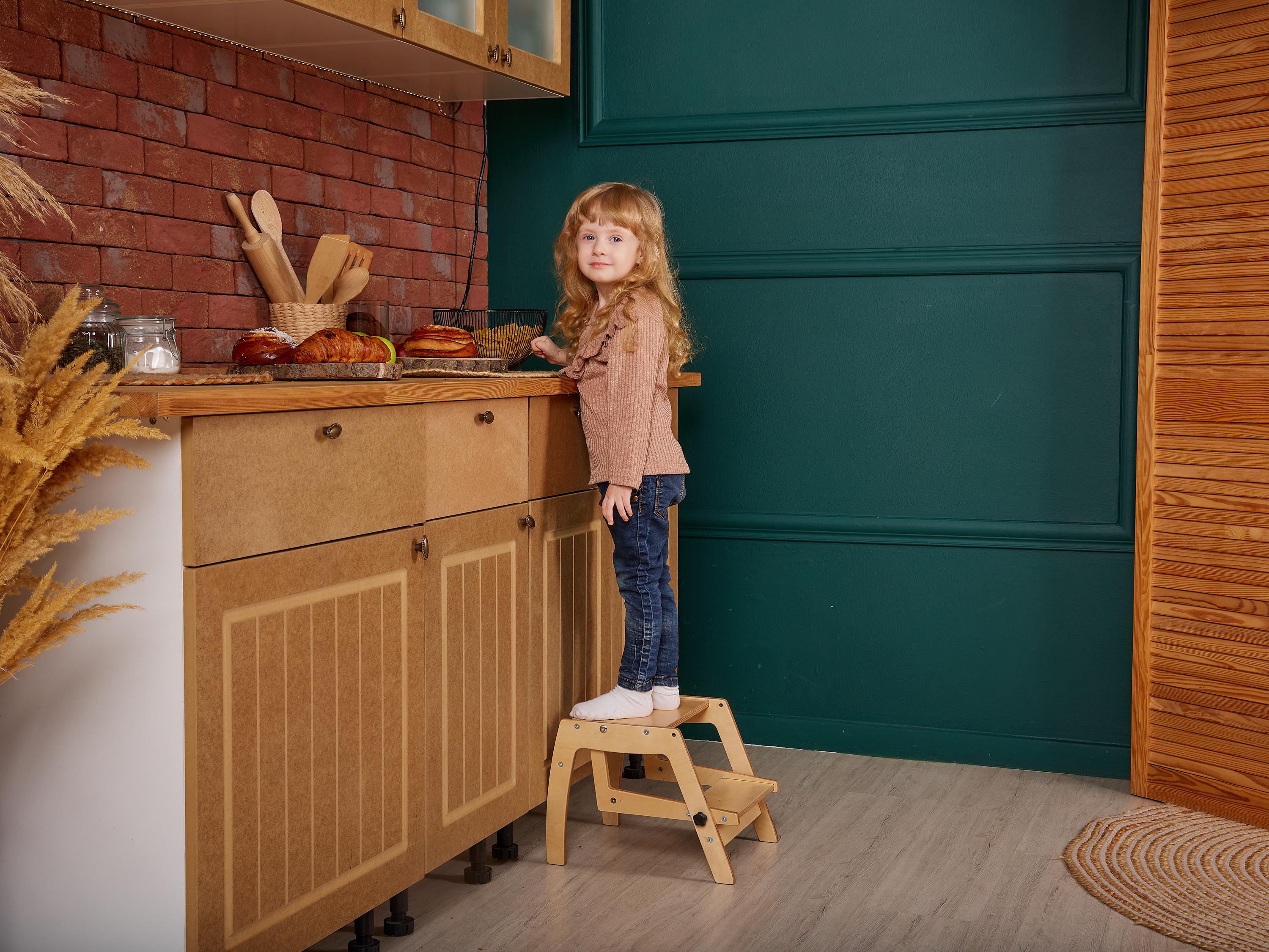 Toddler Tower - Table With Back, Kitchen Tower Foldable, Kitchen Stool ...