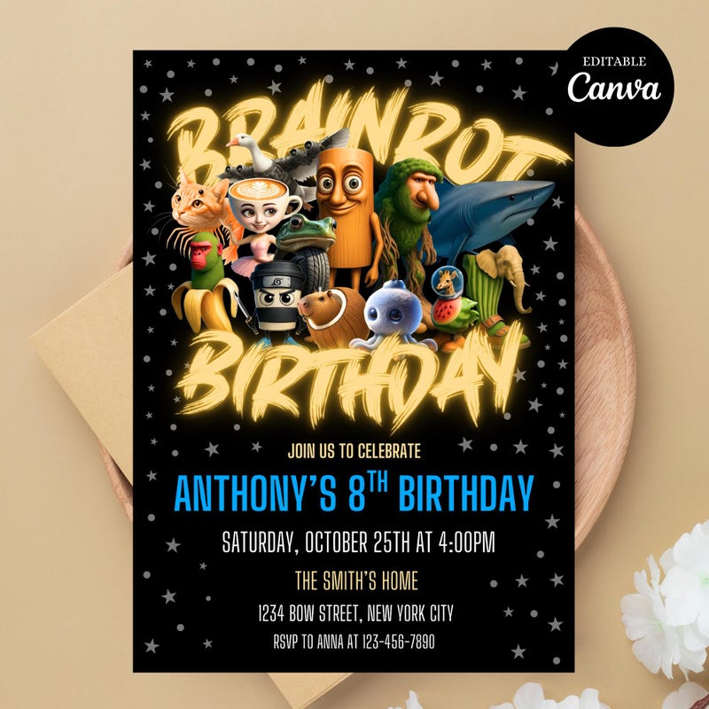 Steal a Brain Rot Paper Template - Etsy