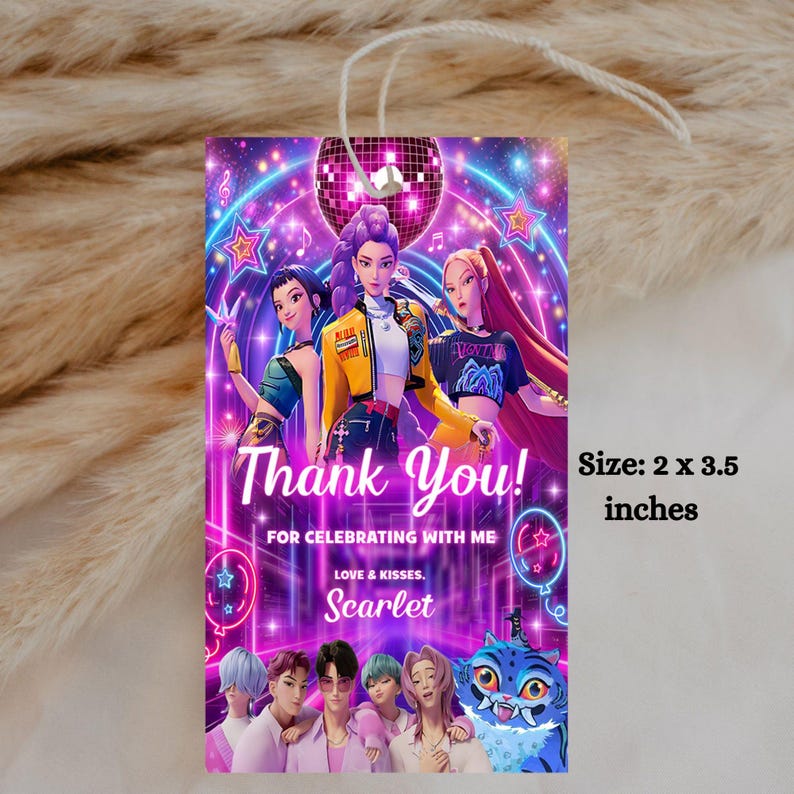 Kpop Demon Hunters Party Bundle, Huntrix Anime Birthday Kit, Editable ...