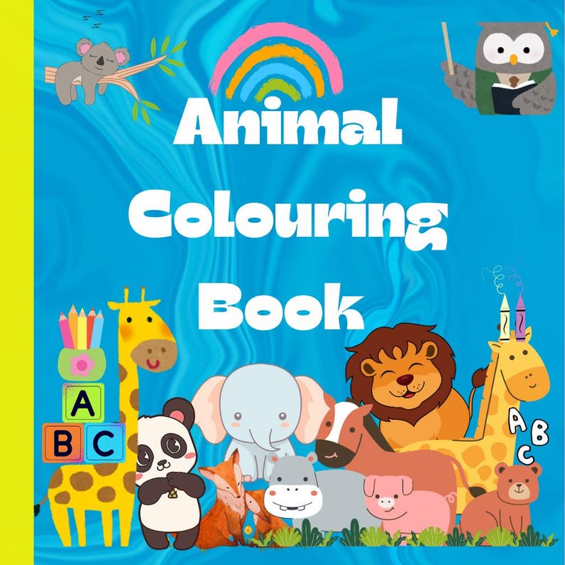 Alphabet Animals Coloring Book: A-Z Adventure for Kids - Etsy