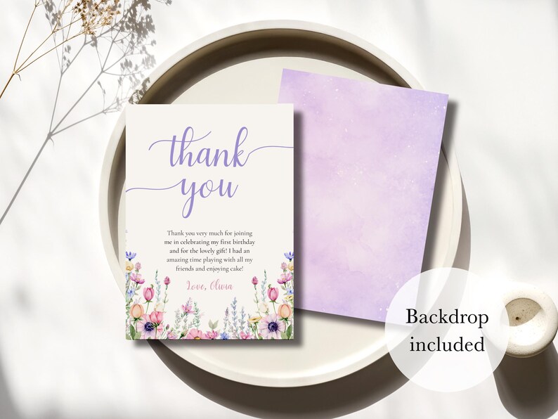 Editable Birthday Thank You Card Canva Template, Long Message ...