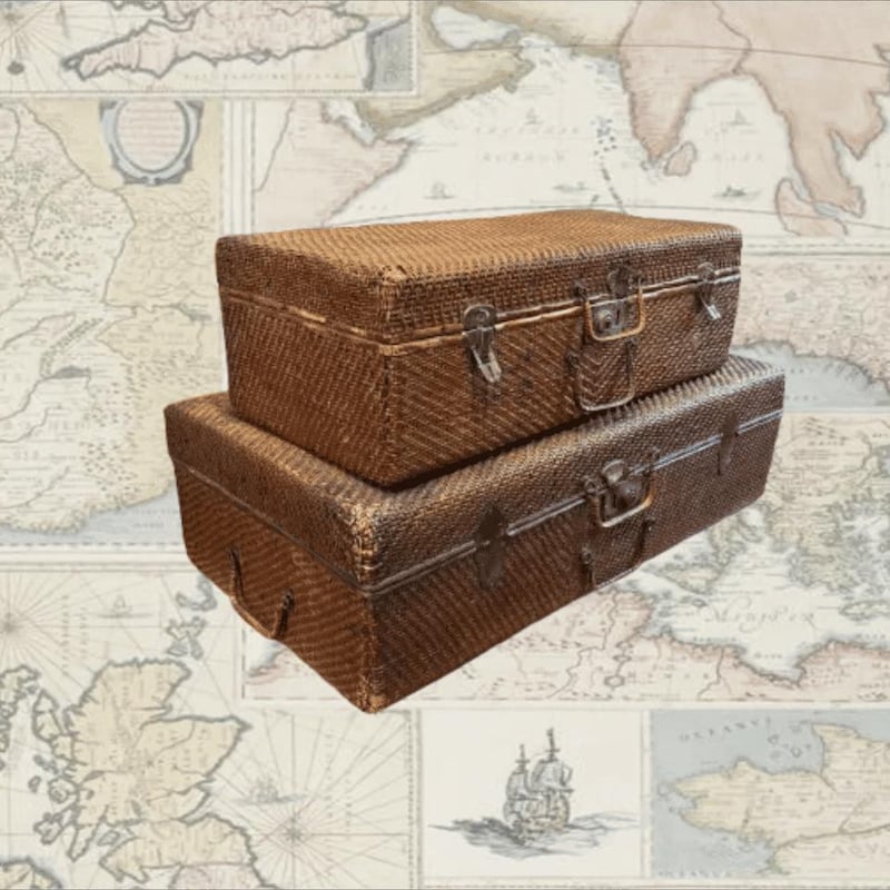 Rattan Suitcase - Etsy