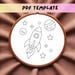 Rocket Hand Embroidery Pattern, Space Stitch PDF Template, Outer Space ...