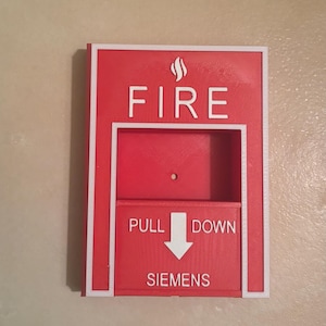 Fire Alarm Light Switch Cover: 3D Printed Toggle Plate, Functional Room ...