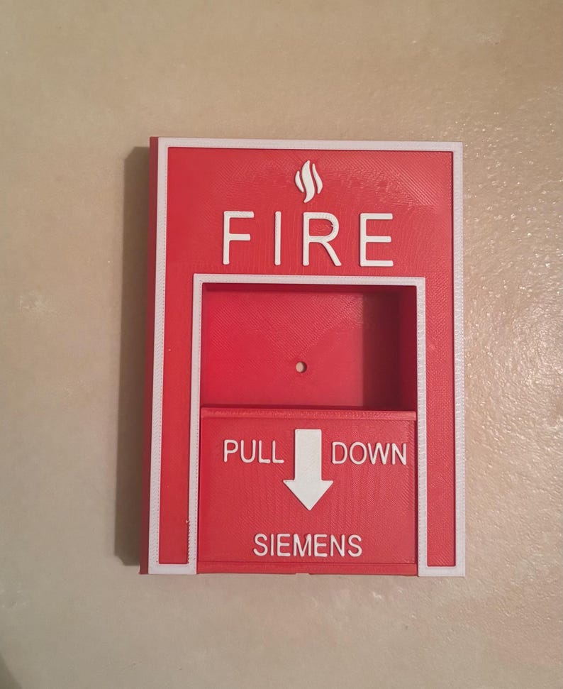 Fire Alarm Light Switch Cover: 3D Printed Toggle Plate, Functional Room ...