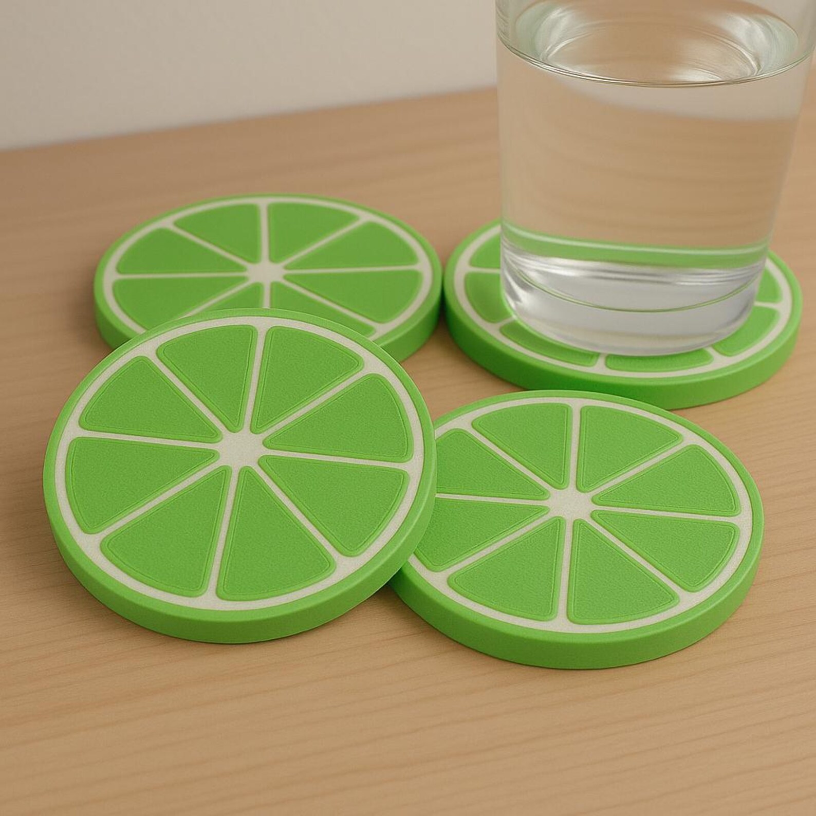 Lime Slice Coasters – Citrus Fruit Drink Coasters (set of 4) | Summer ...