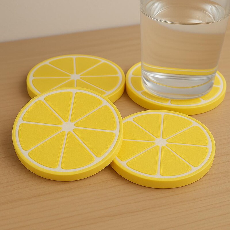 Lemon Coasters - Etsy