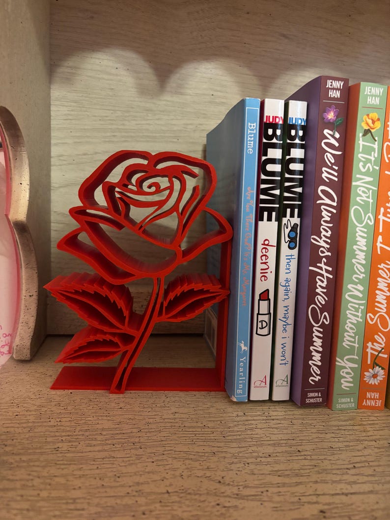 Rose Flower Bookends – Floral Shelf Decor - Etsy