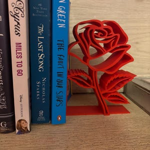 Rose Flower Bookends – Floral Shelf Decor - Etsy