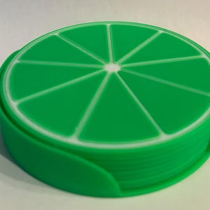 Lime Slice Coasters – Citrus Fruit Drink Coasters (set of 4) | Summer ...