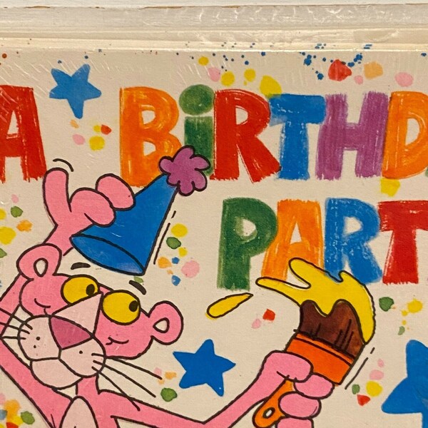 Pink Panther Birthday Invitations - Etsy