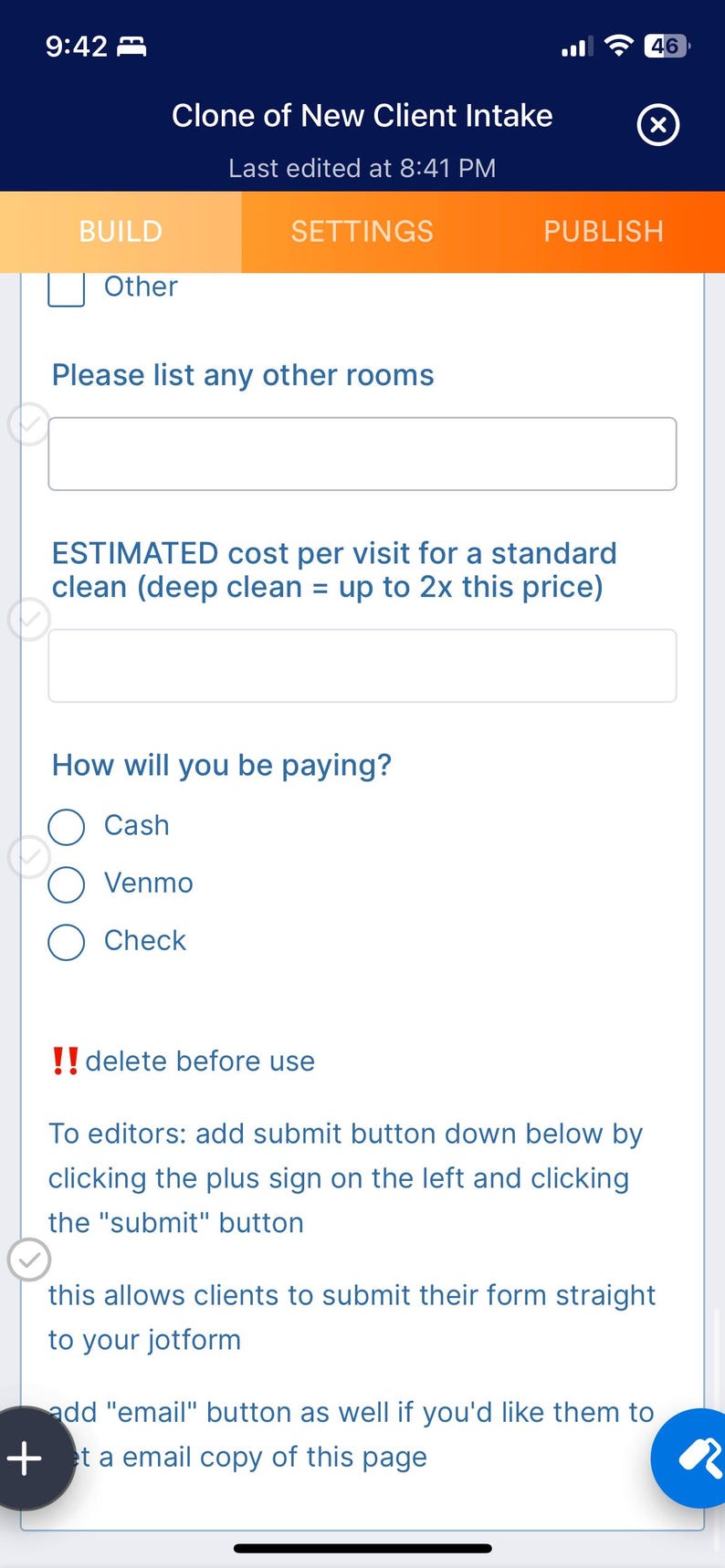 New Client Intake Form - Etsy