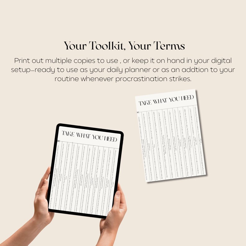 Procrastination Quiz and Support Tools | Printable A4 PDF | Self-growth ...