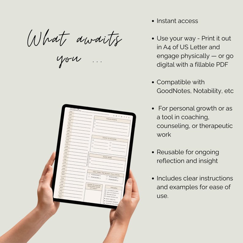 Procrastination Daily Planner | Printable A4 | Digital Productivity ...