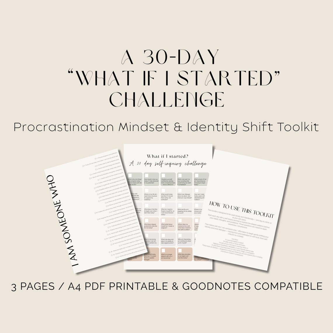 30-day Challenge & Affirmations PDF | Daily Prompts for Procrastination ...