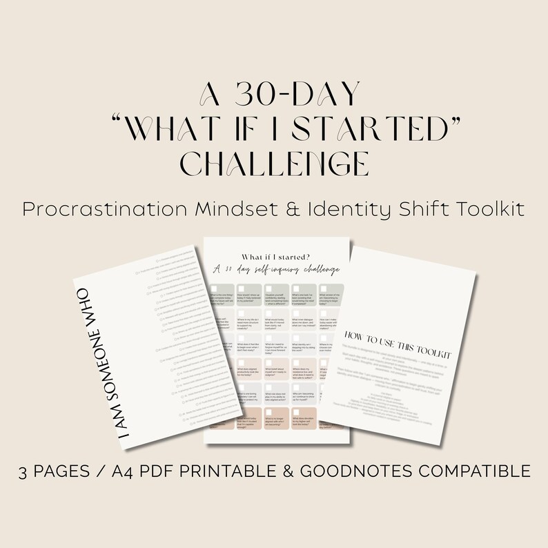 30-day Challenge & Affirmations PDF | Daily Prompts for Procrastination ...