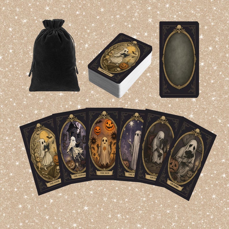 Spookie Ghosts Tarot Cards - Ghost Tarots Deck, the Spooky Phantom ...