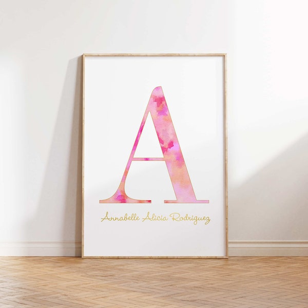 Monogram Art Print - Etsy
