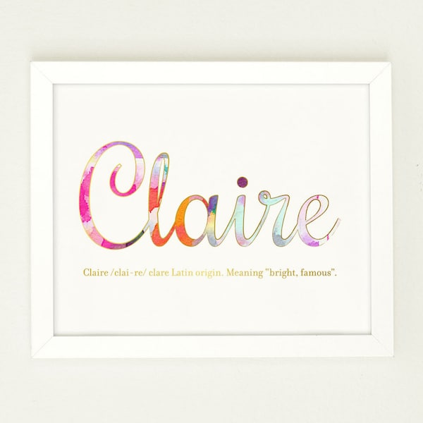 Name Meaning Art - Etsy