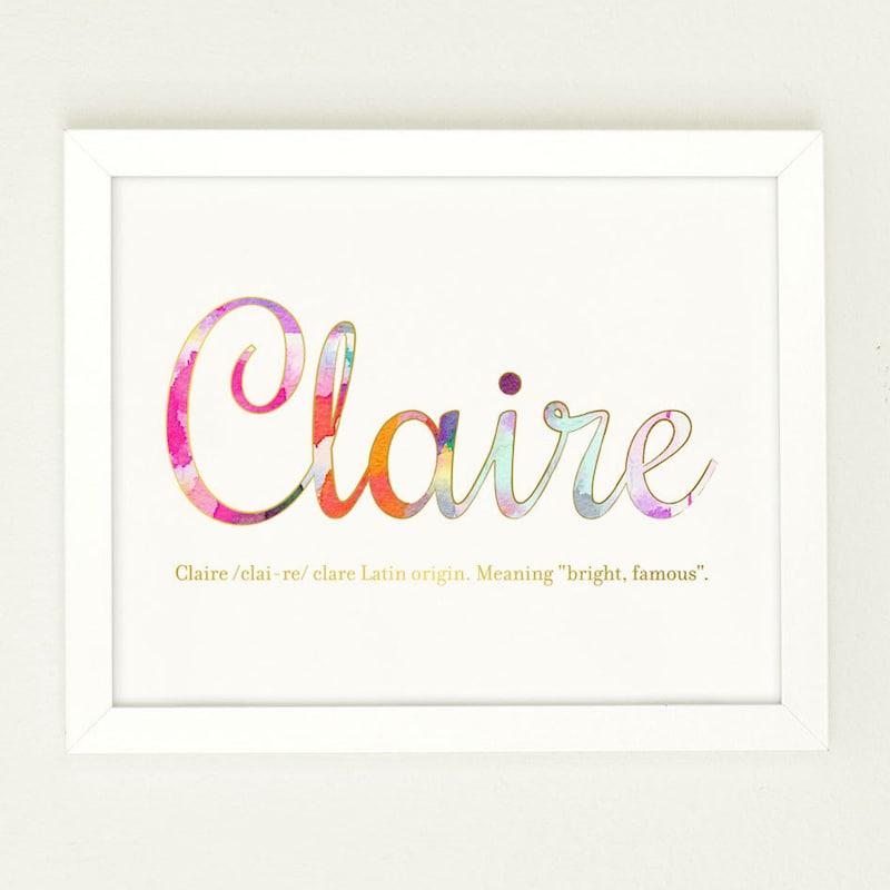 Baby Name Art - Etsy