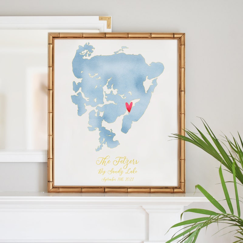 Custom Lake Map - Etsy