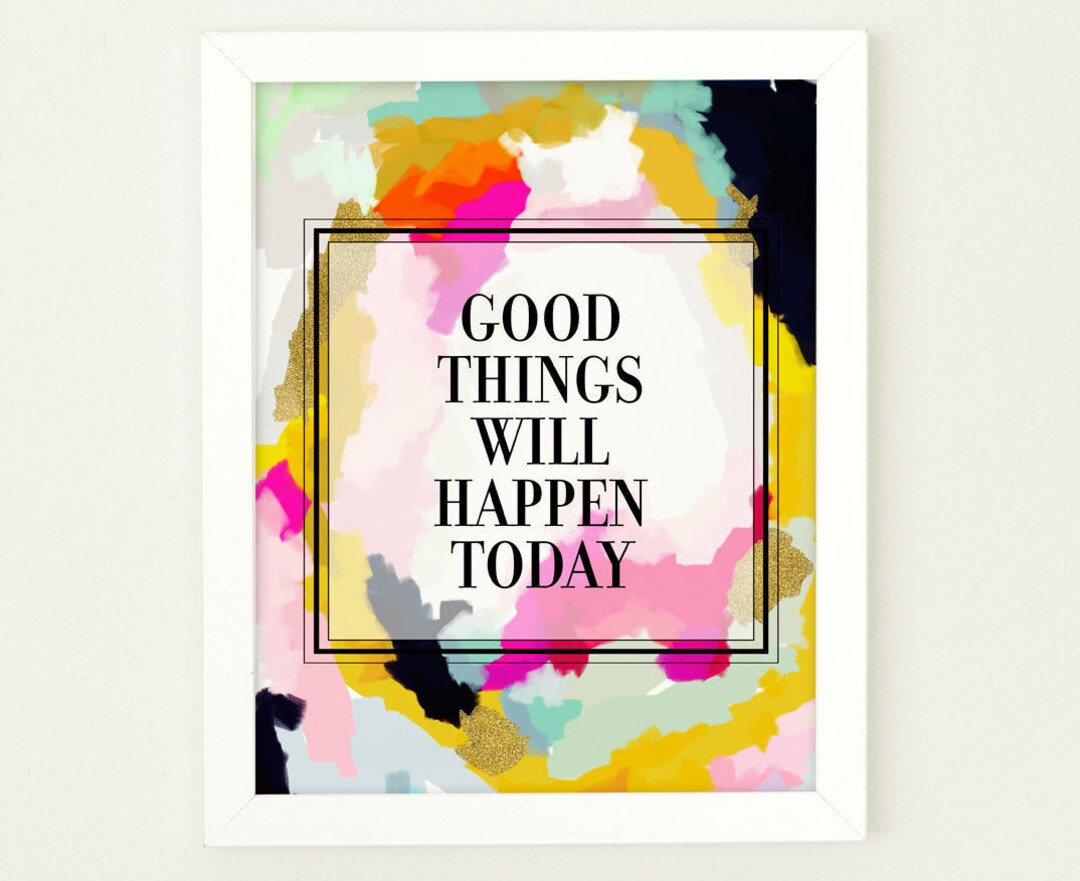 Office Wall Art, Motivational Art Print, Gold Office Decor ...