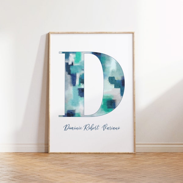 Watercolor Monogram - Etsy