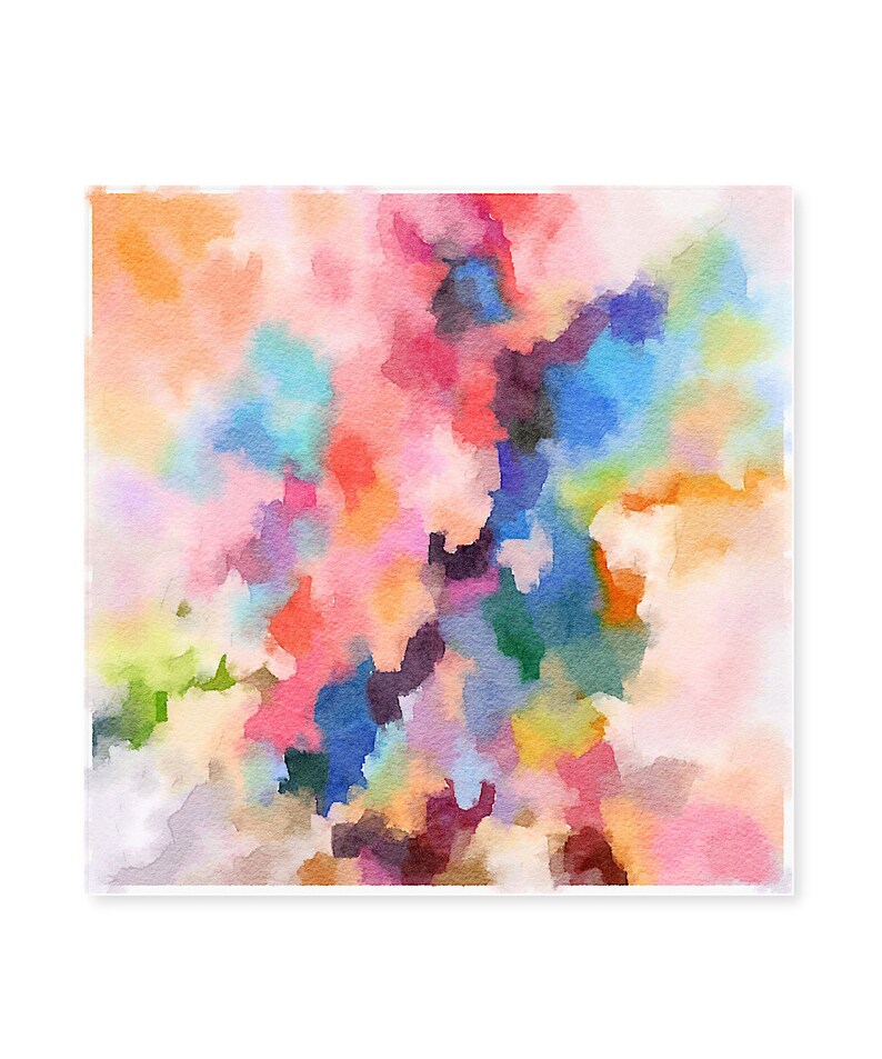 Watercolor Print, Pink Abstract Print, Office Decor, Watercolor ...