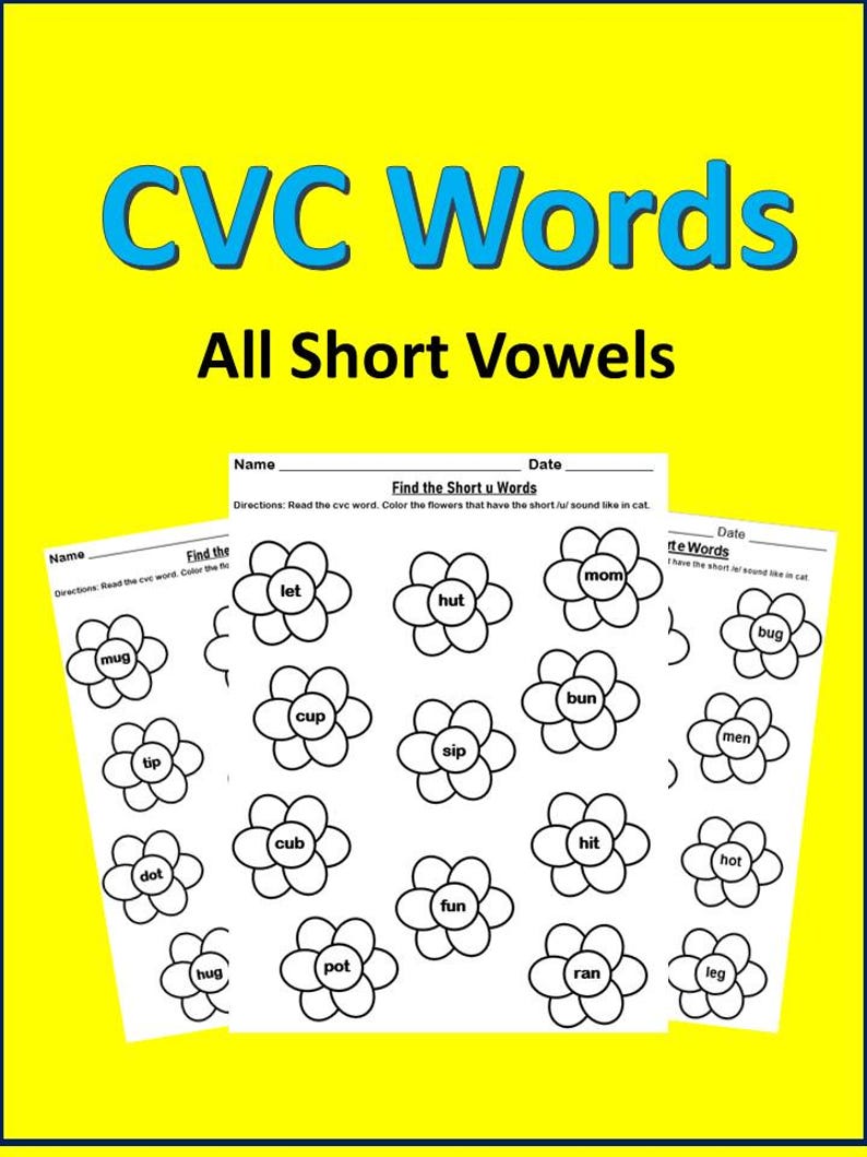 Find the CVC Word - Etsy