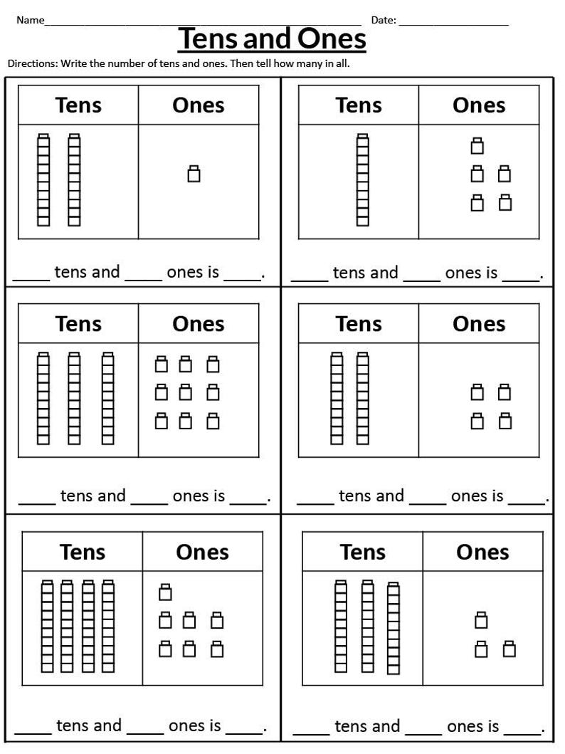 How Many Tens and Ones? - Etsy