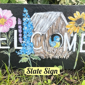 Birdhouse Welcome Sign, Garden Sign, Porch Welcome Sign, Porch Decor ...