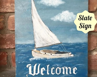 Outdoor Nautical House Sign - Etsy