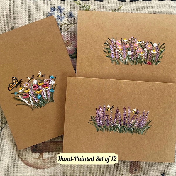 Hand Painted Note Cards - Etsy