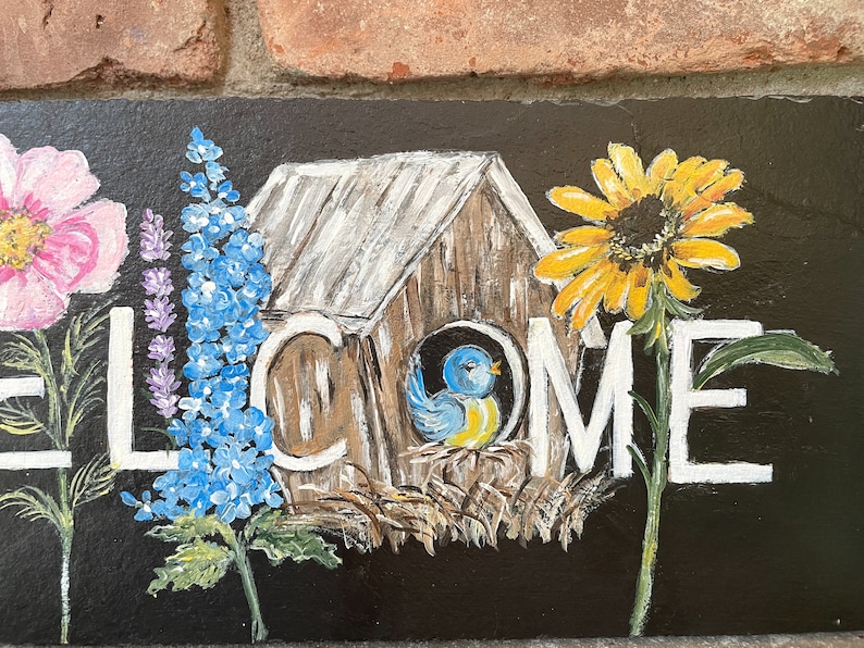 Birdhouse Welcome Sign, Garden Sign, Porch Welcome Sign, Porch Decor ...