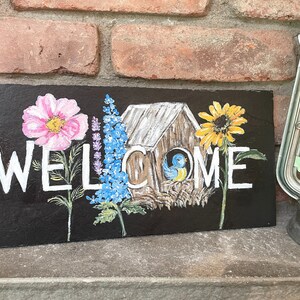 Birdhouse Welcome Sign, Garden Sign, Porch Welcome Sign, Porch Decor ...