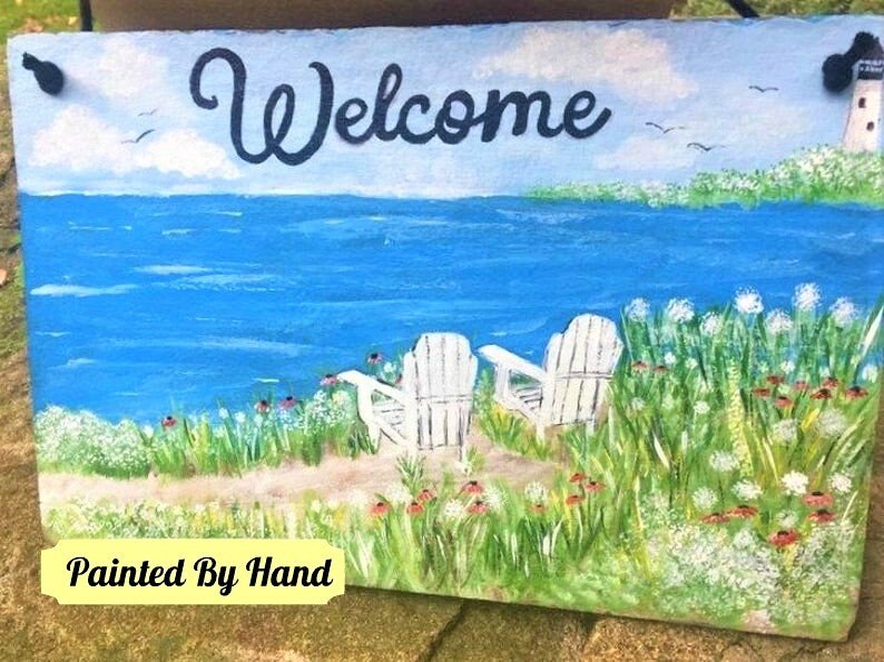 Summer Welcome Sign Summer Porch Decor Outdoor Welcome Sign | Etsy